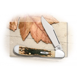 Case Amber Bone Mini Copperlock | AGRussell.com